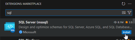 Writing SQL in Visual Studio Code