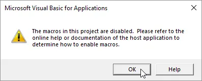 Excel Visual Basic for Applications online training