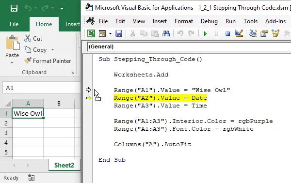 Excel Visual Basic for Applications online training