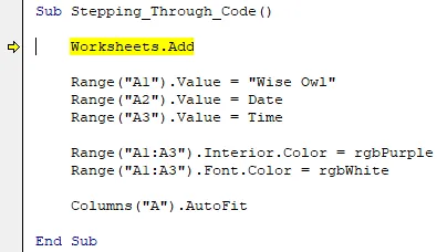 Excel Visual Basic for Applications online training